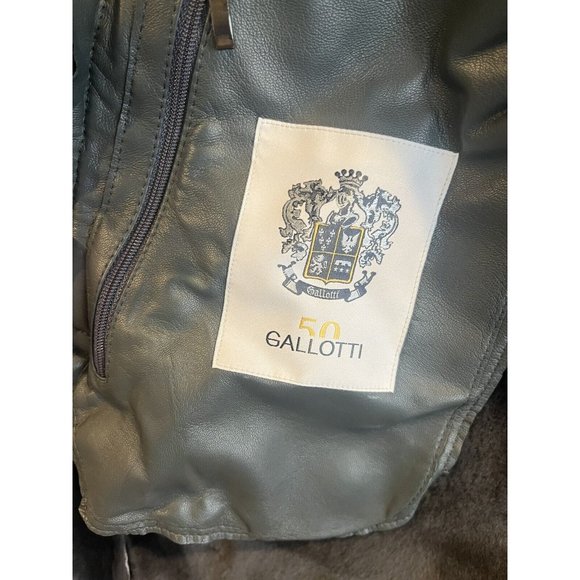 Gallotti | Jackets & Coats | Gallotti Mens Black Leather Shearling ...